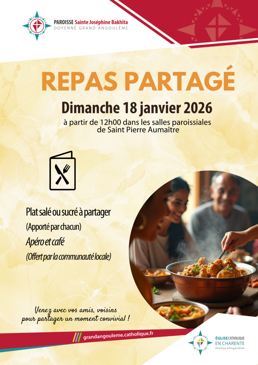 Repas partagé à Saint Pierre Aumaître - Doyenné Grand Angoulême